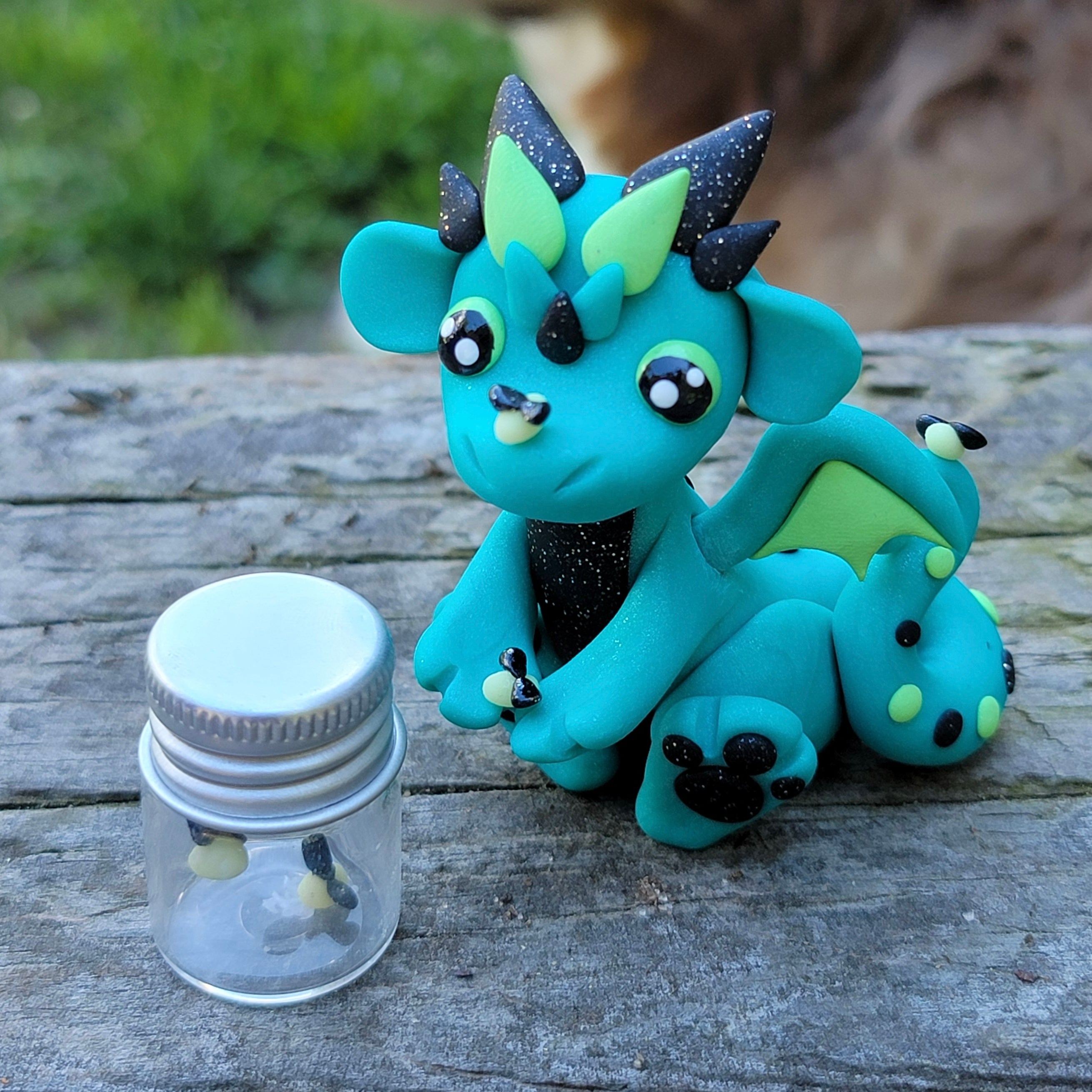 Firefly Dragon “Glowstick”, Dragon Sculpture – My Sweet Critters