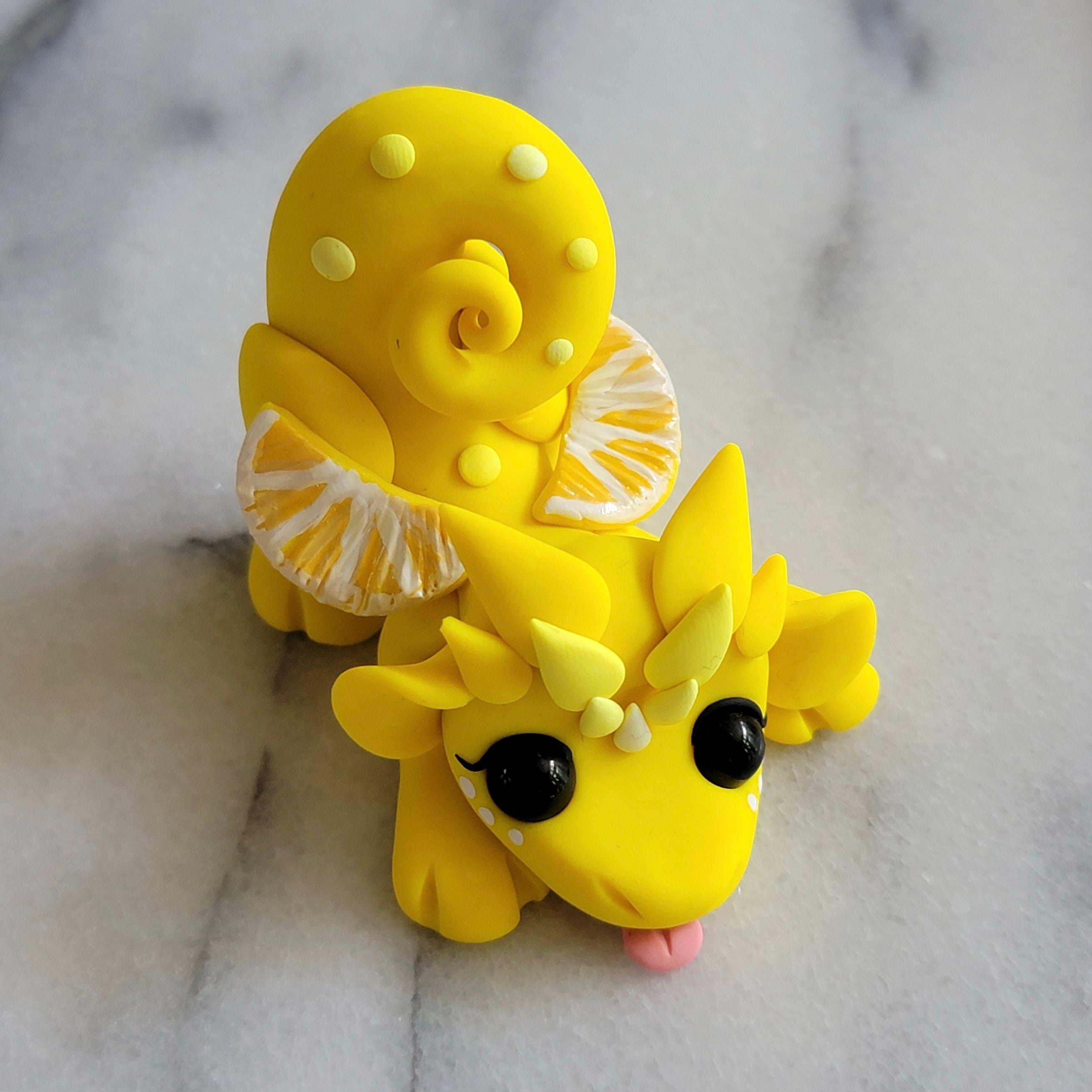 Lemon Dragon, Fruit Dragon Sculpture – My Sweet Critters